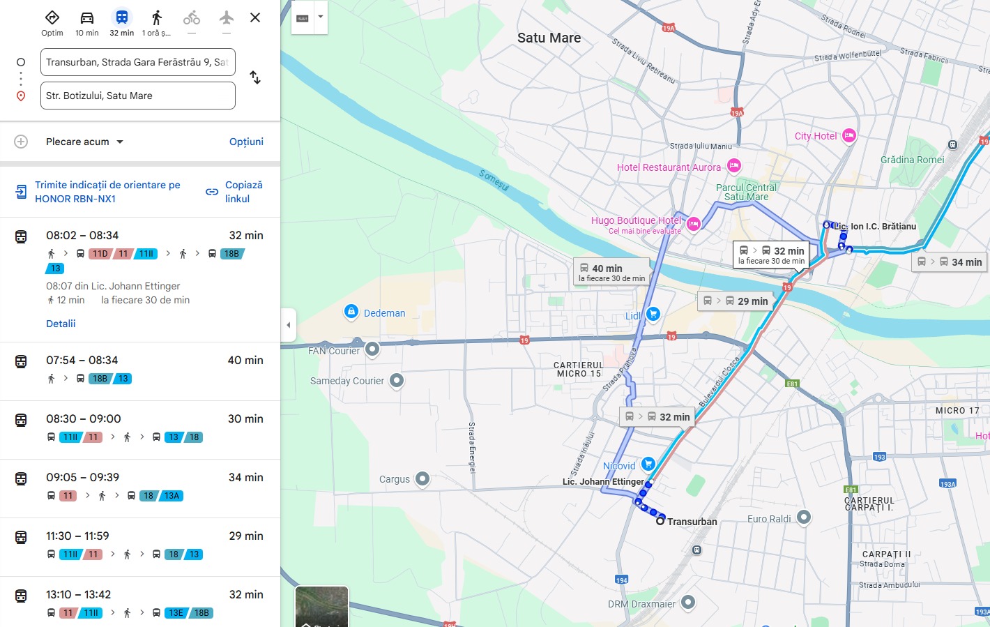 A Transurban járataival is számol a Google Maps