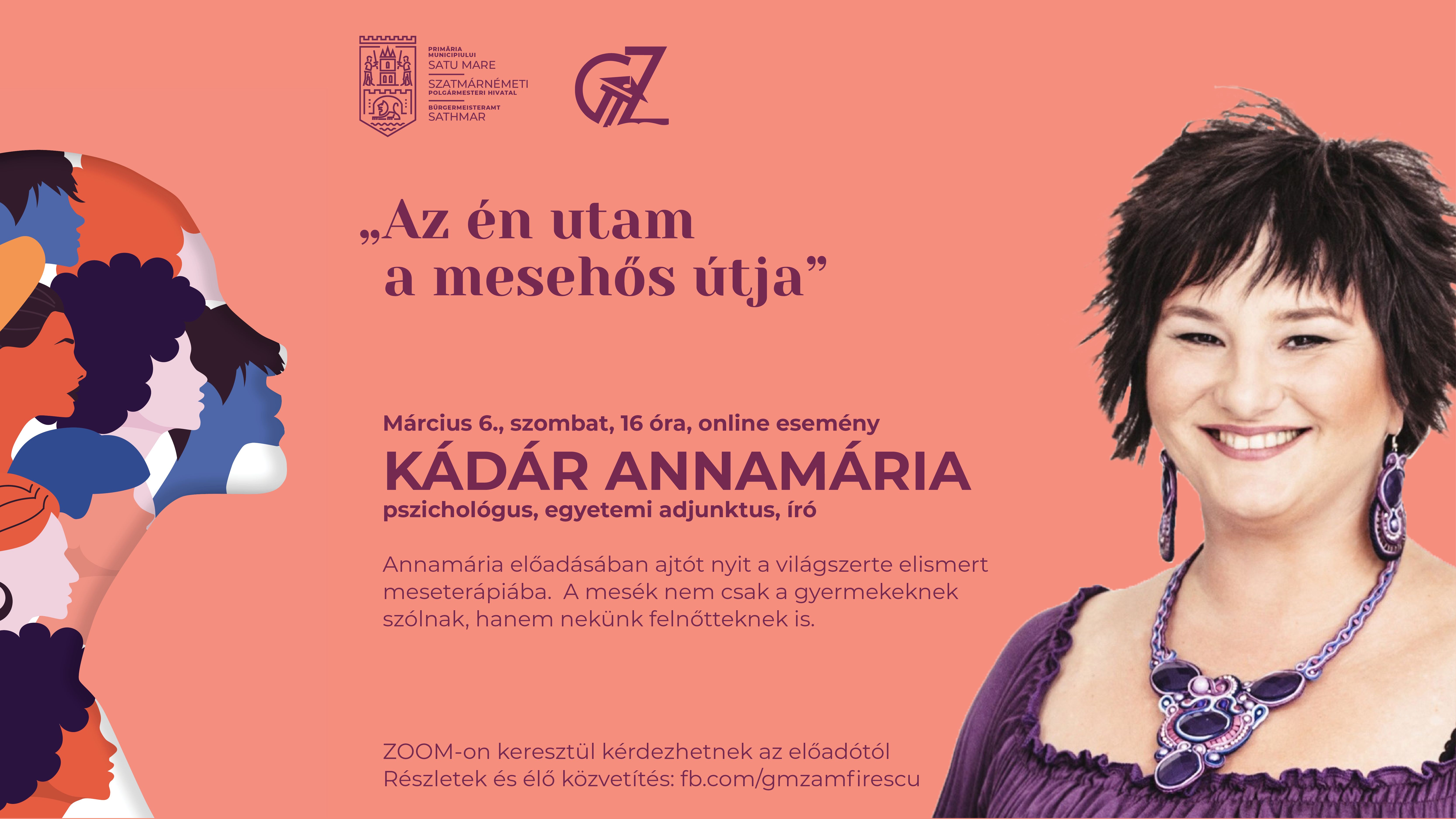 Dr. Kádár Annamária online előadása a szatmári hölgyeknek