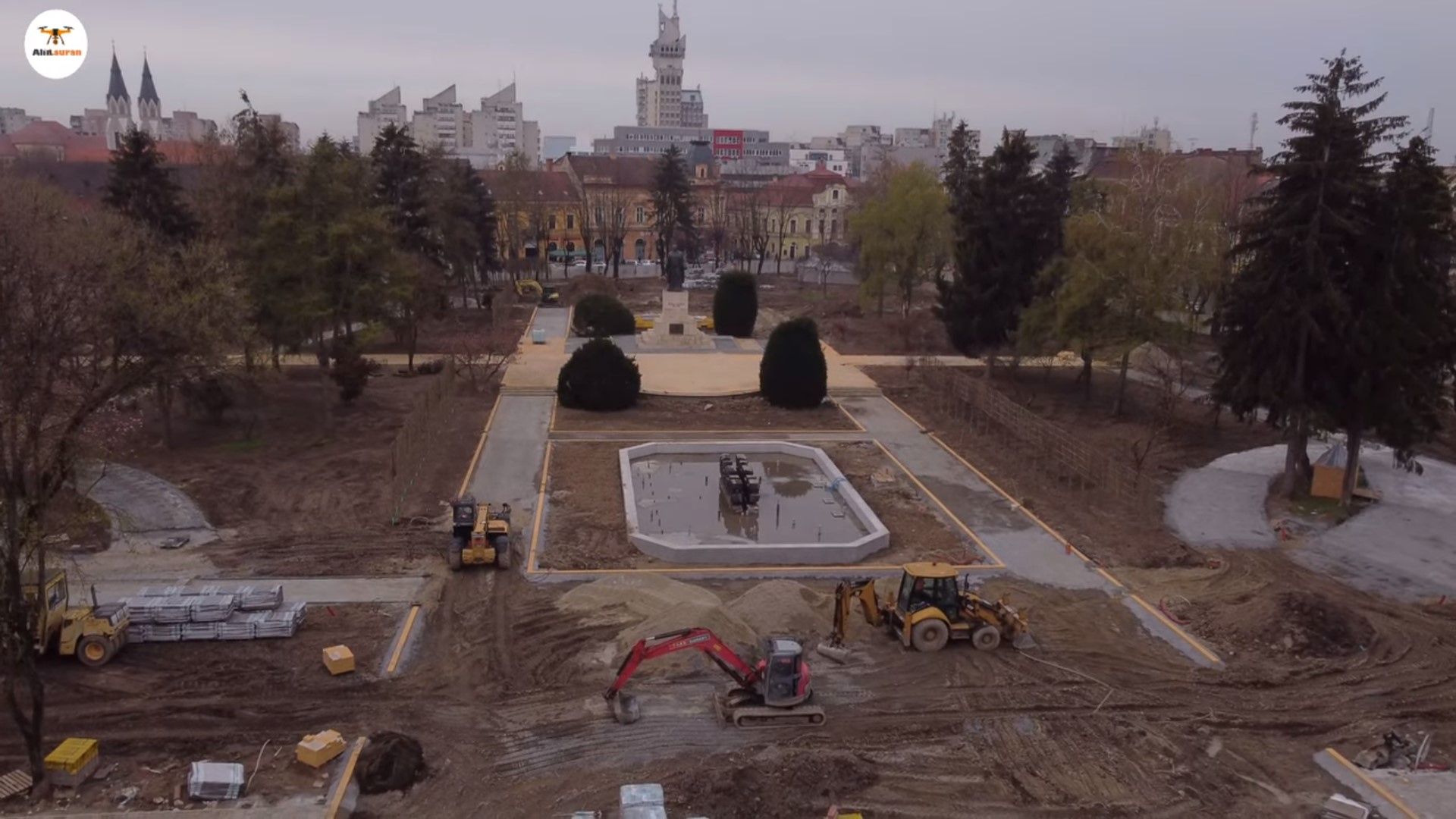 Légi felvétel a régi központról Légi felvétel a régi központról